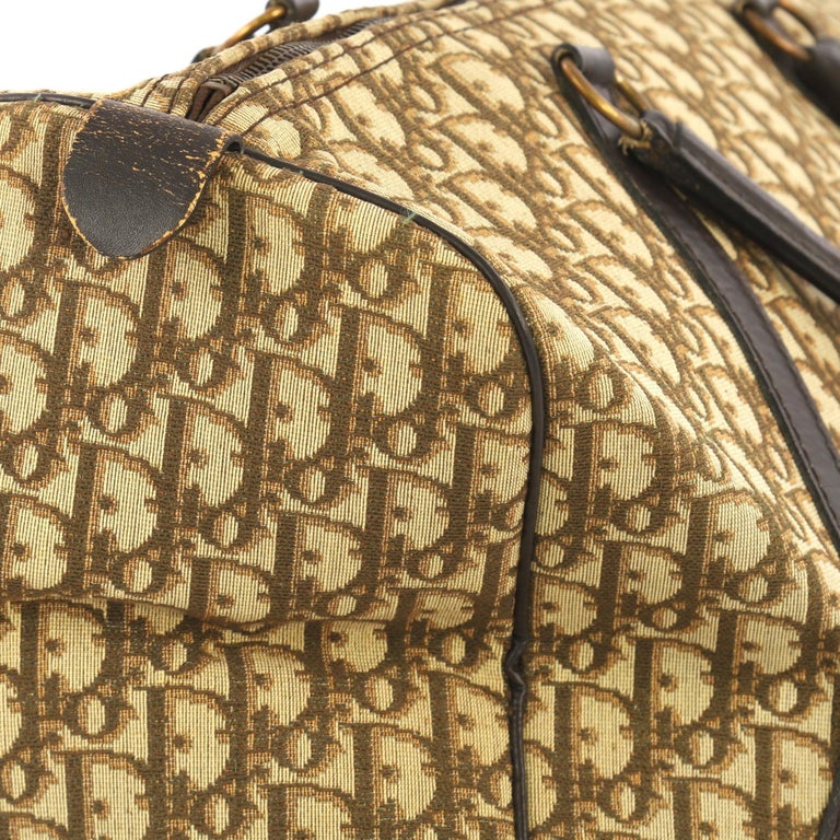 Christian Dior Vintage Convertible Weekender Bag Diorissimo Canvas ...