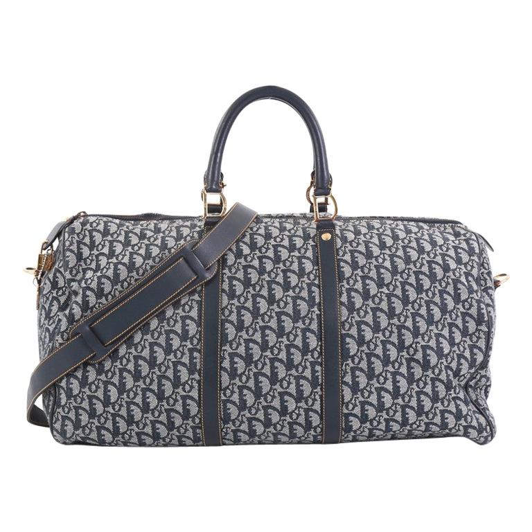 Christian Dior Vintage Convertible Weekender Bag Diorissimo Canvas ...