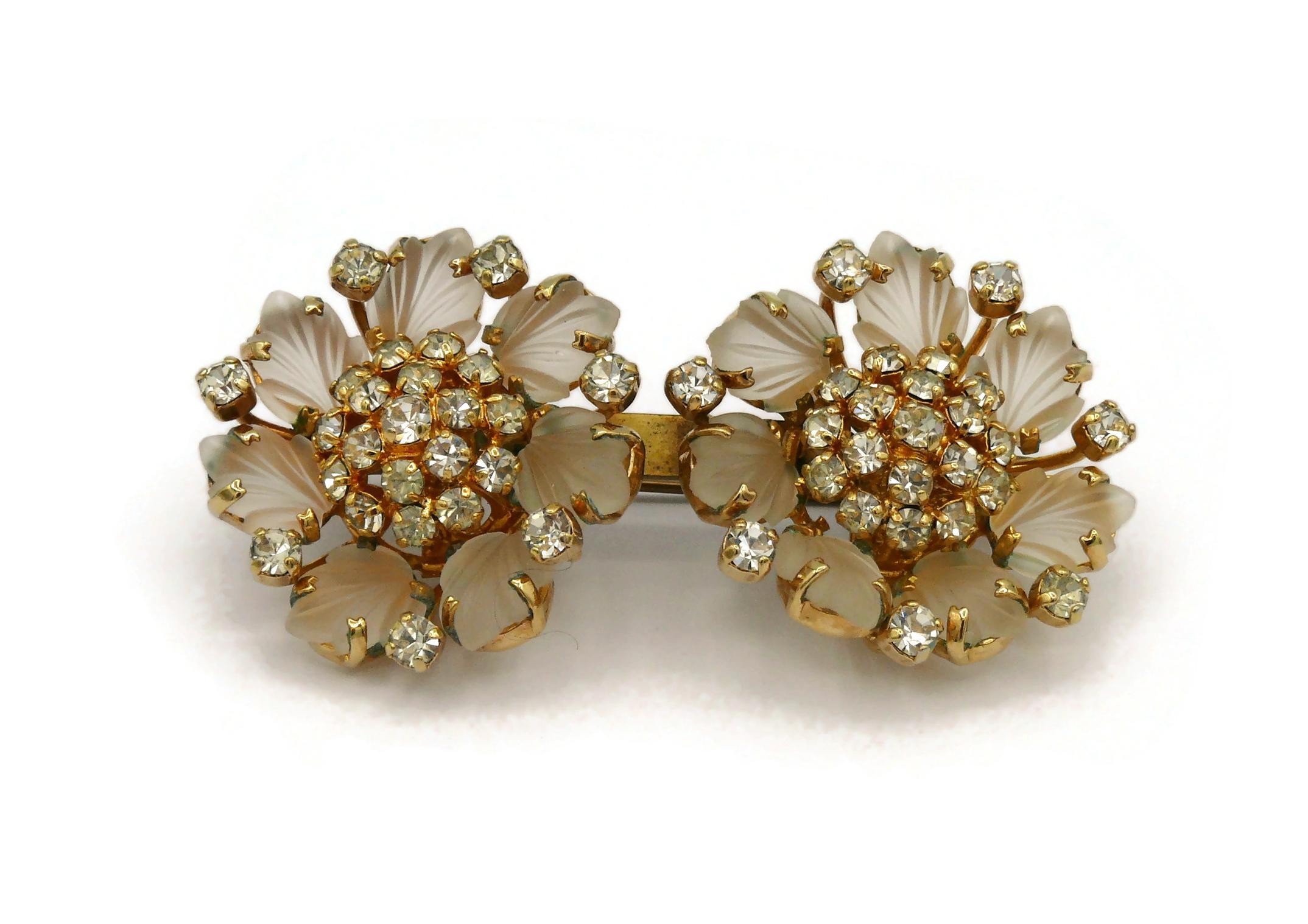 CHRISTIAN DIOR Vintage Floral Brooch For Sale at 1stDibs