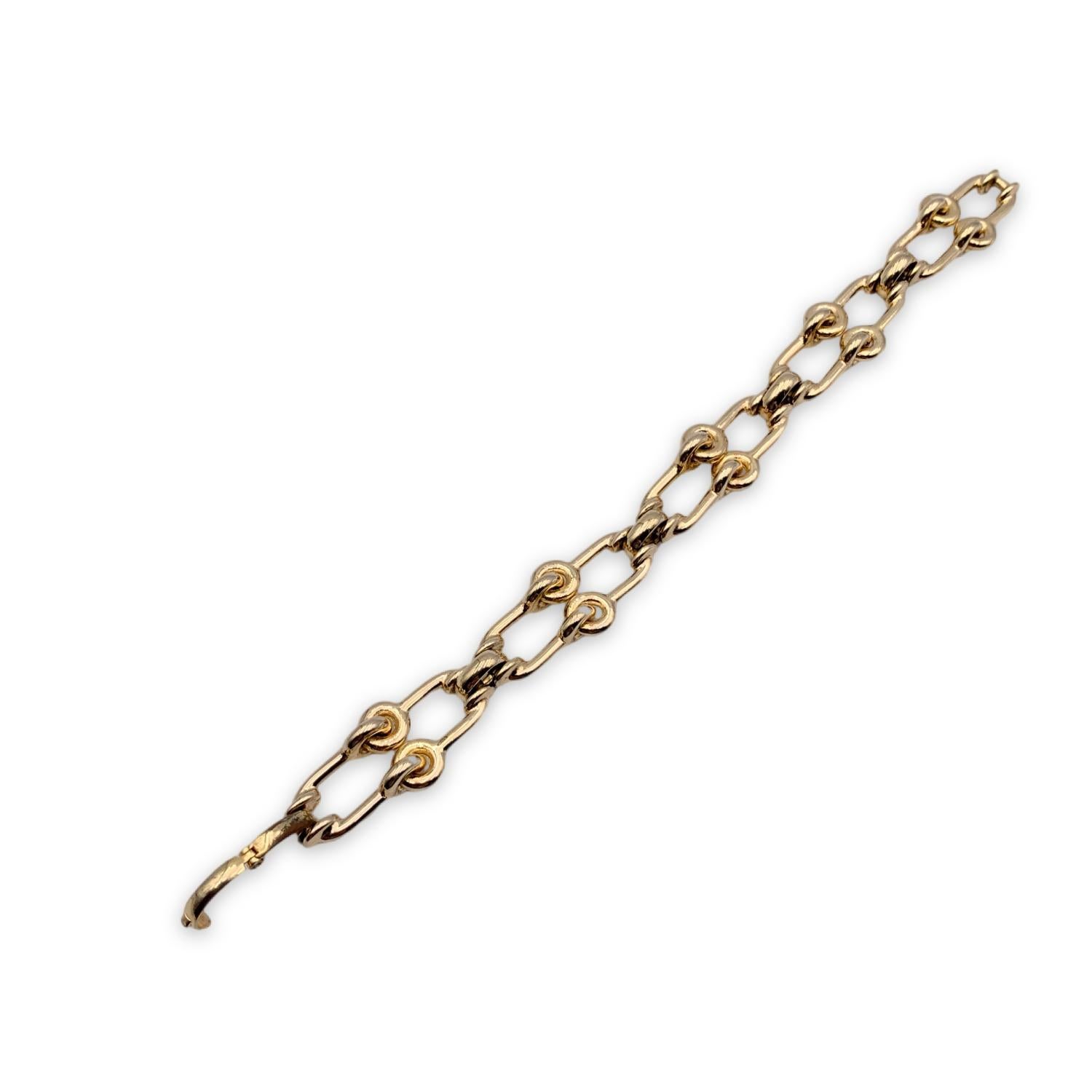 Christian Dior Vintage Gold Metal Chain Link Bracelet For Sale at 1stDibs