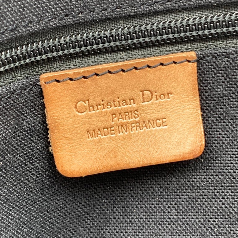 Christian Dior Vintage Grey Trotter Canvas Handbag Duffle Bag For Sale ...