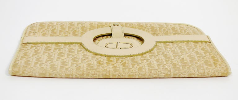 Christian Dior Vintage Ivory Monogram Iconic Convertible Canvas Bag at ...