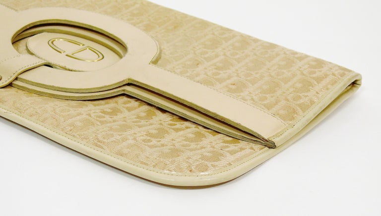 Christian Dior Vintage Ivory Monogram Iconic Convertible Canvas Bag at ...