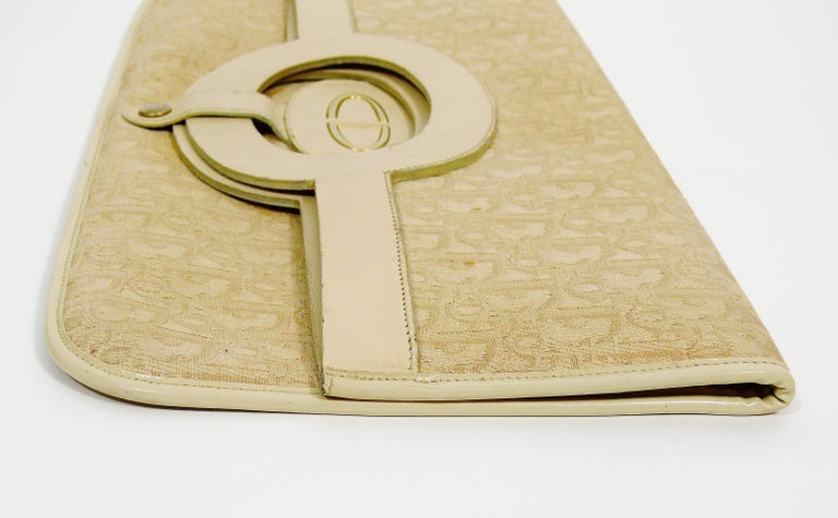 Christian Dior Vintage Ivory Monogram Iconic Convertible Canvas Bag at ...