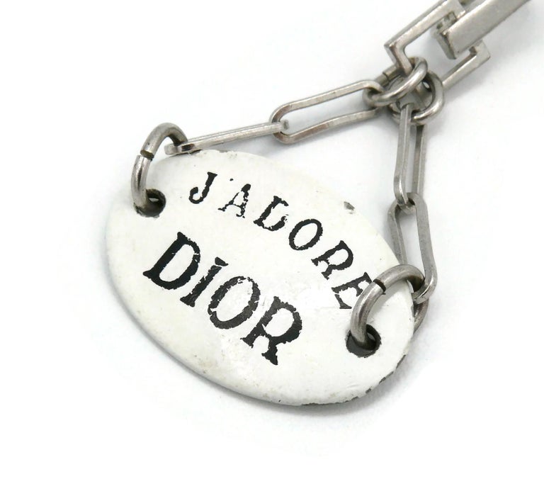 Christian Dior Vintage J'Adore Dior Enamel Dangling Earrings For Sale ...