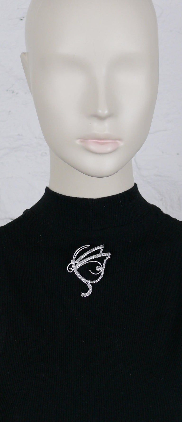 Christian Dior Vintage Jewelled Butterfly Brooch For Sale at 1stDibs