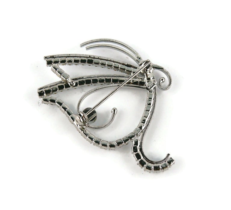 Christian Dior Vintage Jewelled Butterfly Brooch For Sale at 1stDibs