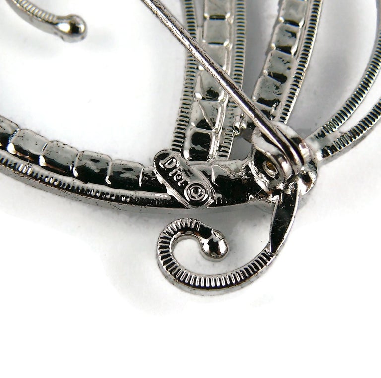 Christian Dior Vintage Jewelled Butterfly Brooch For Sale at 1stDibs