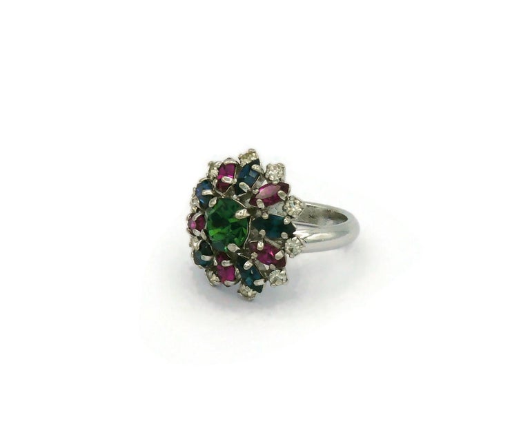 CHRISTIAN DIOR Vintage Jewelled Ring For Sale at 1stDibs