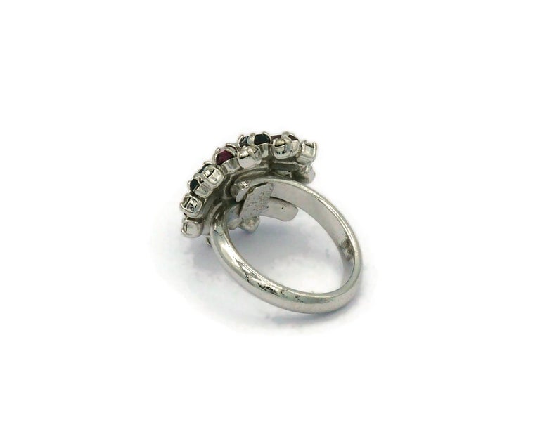 CHRISTIAN DIOR Vintage Jewelled Ring For Sale at 1stDibs