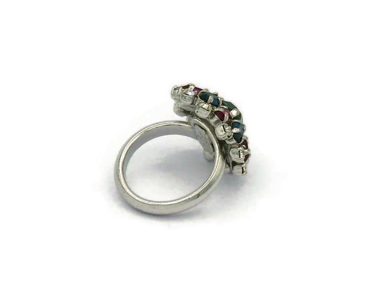 CHRISTIAN DIOR Vintage Jewelled Ring For Sale at 1stDibs