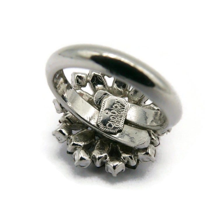 CHRISTIAN DIOR Vintage Jewelled Ring For Sale at 1stDibs