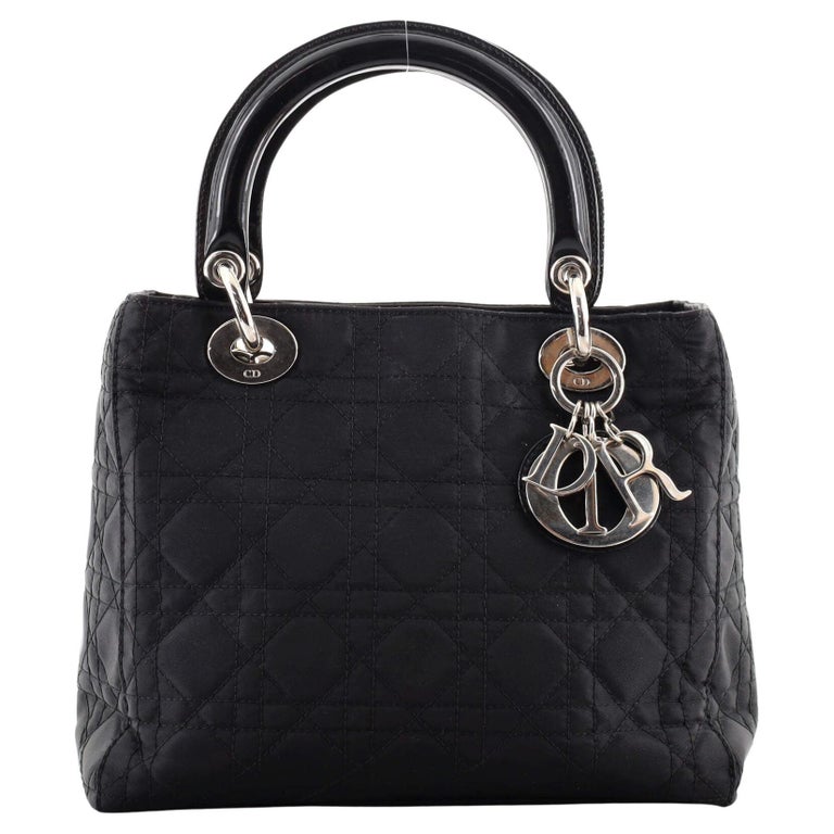 Christian Dior Vintage Lady Dior Bag Cannage Quilt Nylon Medium For ...