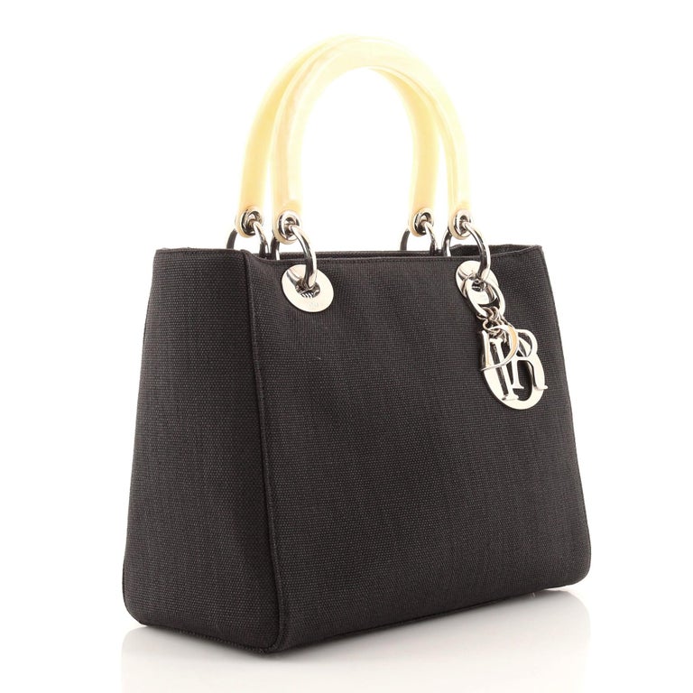 Christian Dior Vintage Lady Dior Canvas with Resin Medium at 1stDibs ...