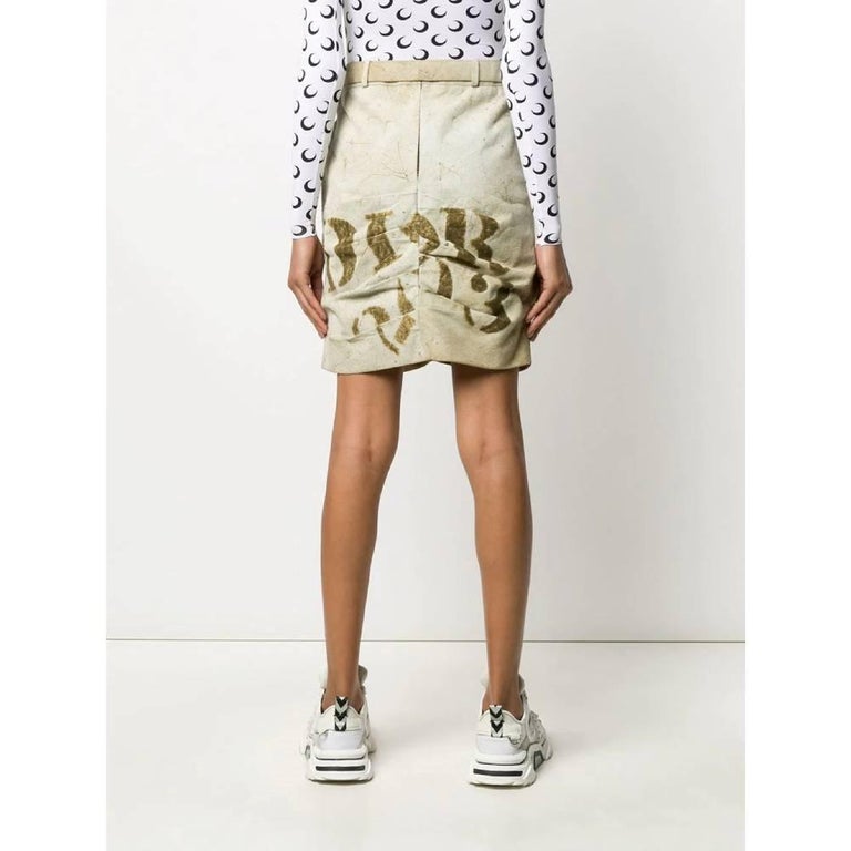 Christian Dior Vintage light green moirè suede mini 2000s skirt For ...