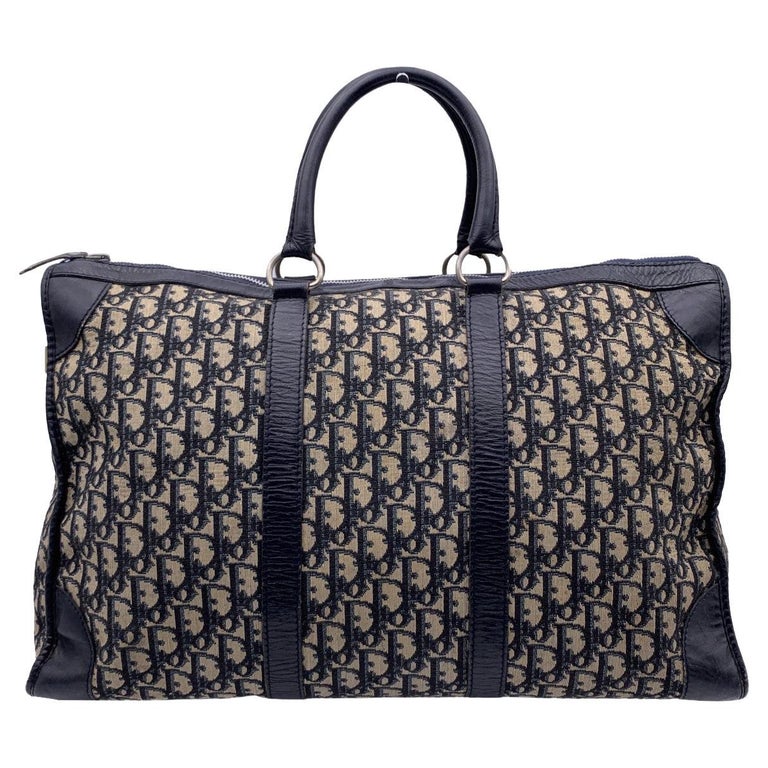 Christian Dior Vintage Monogram Blue Travel Unisex Weekender Bag For ...