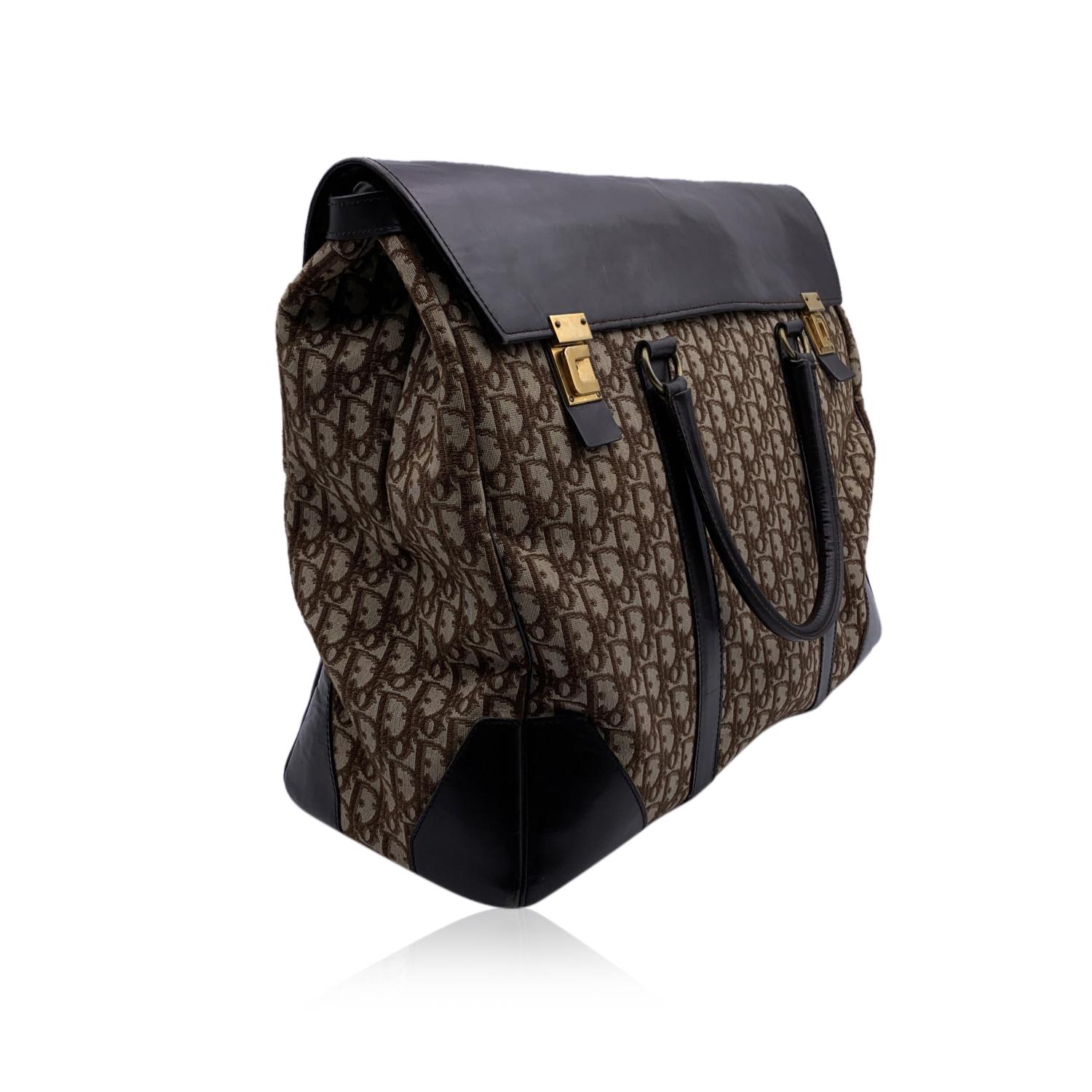 Christian Dior Vintage Monogram Brown Travel Unisex Weekender Bag For ...