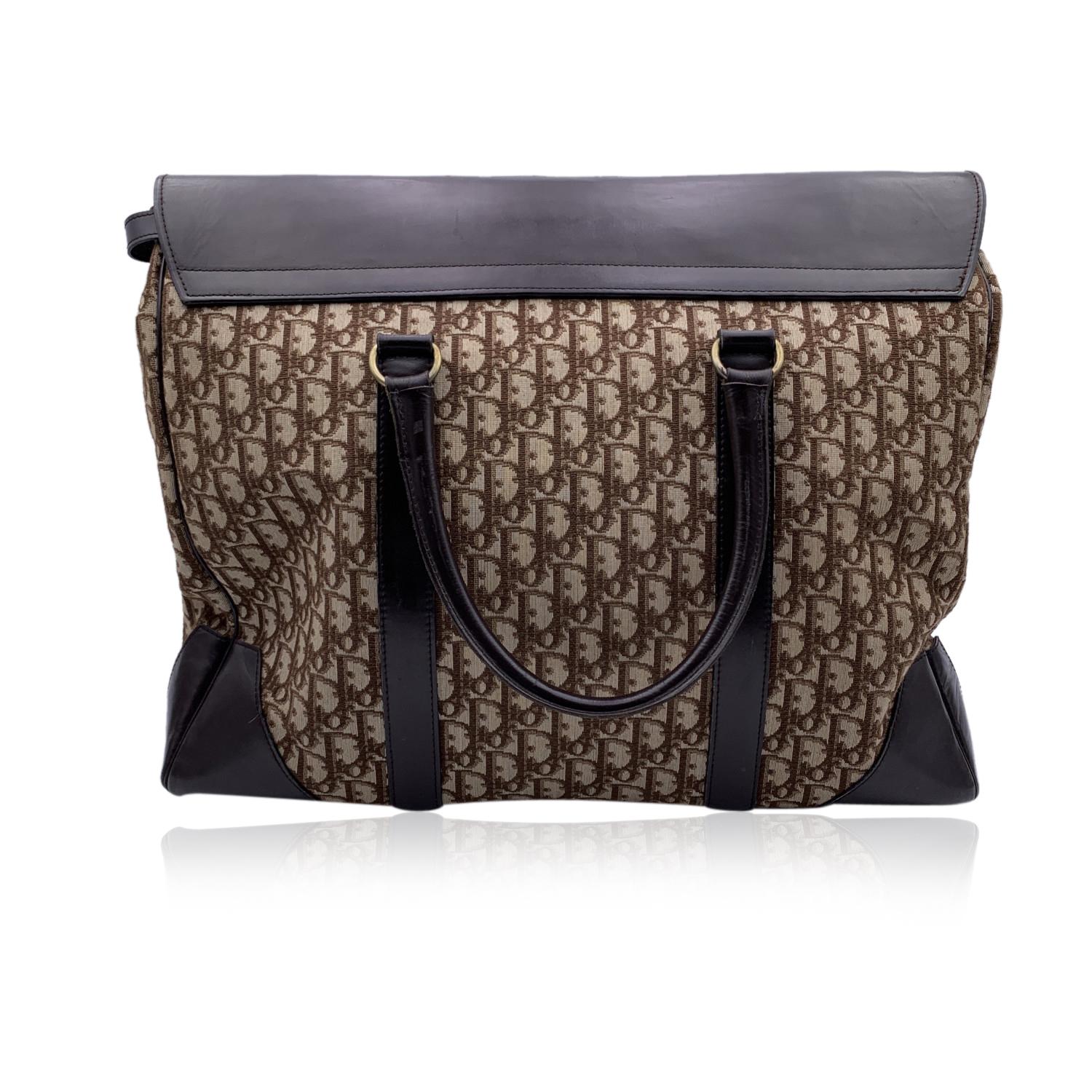 Christian Dior Vintage Monogram Brown Travel Unisex Weekender Bag For ...