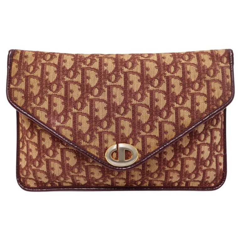 Christian Dior vintage monogram envelope clutch For Sale at 1stDibs