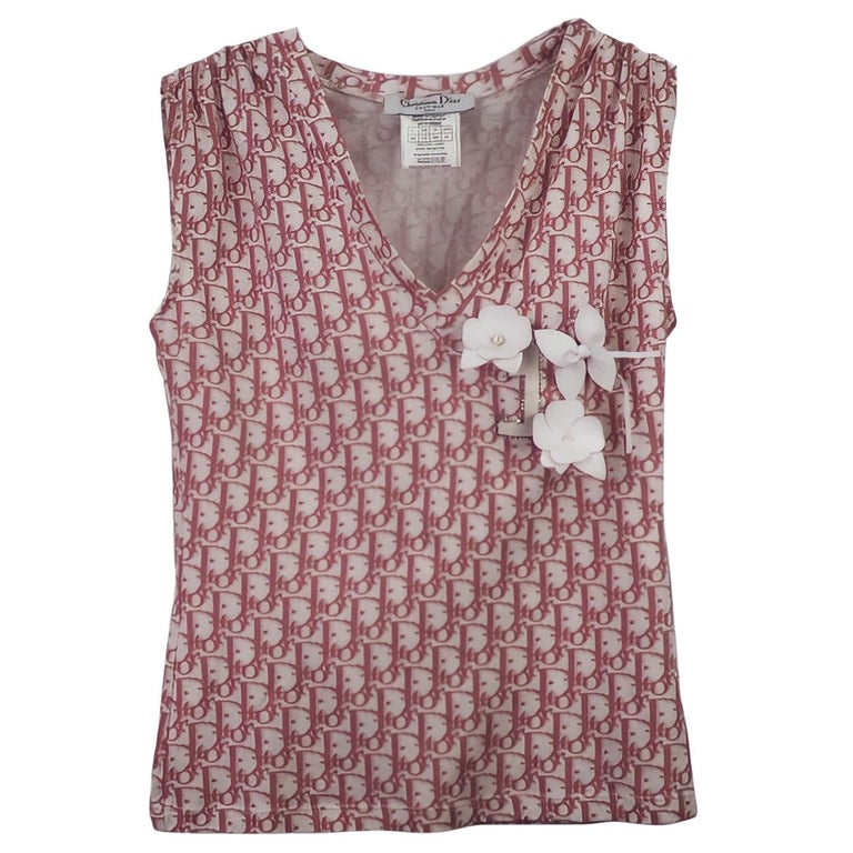 Christian Dior Vintage Pink Trotter Monogram Top For Sale at 1stDibs ...