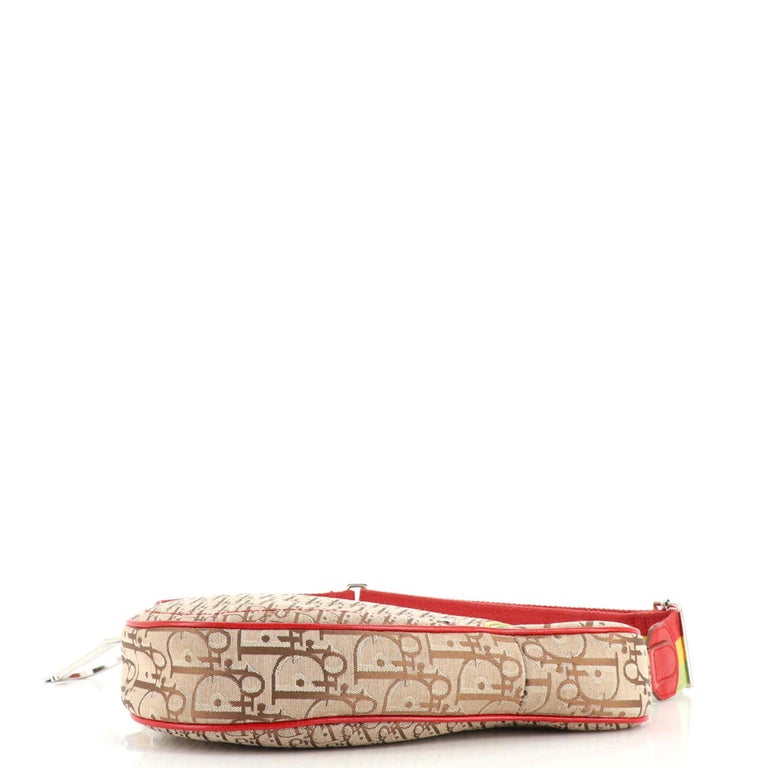 Christian Dior Vintage Rasta Saddle Zip Bag Diorissimo Canvas Small at ...