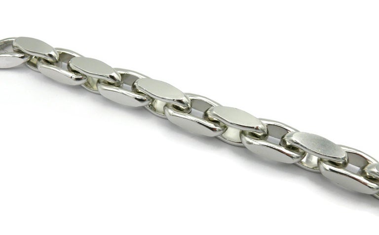 CHRISTIAN DIOR Vintage Silver Tone Chain Necklace, 1973 For Sale at 1stDibs