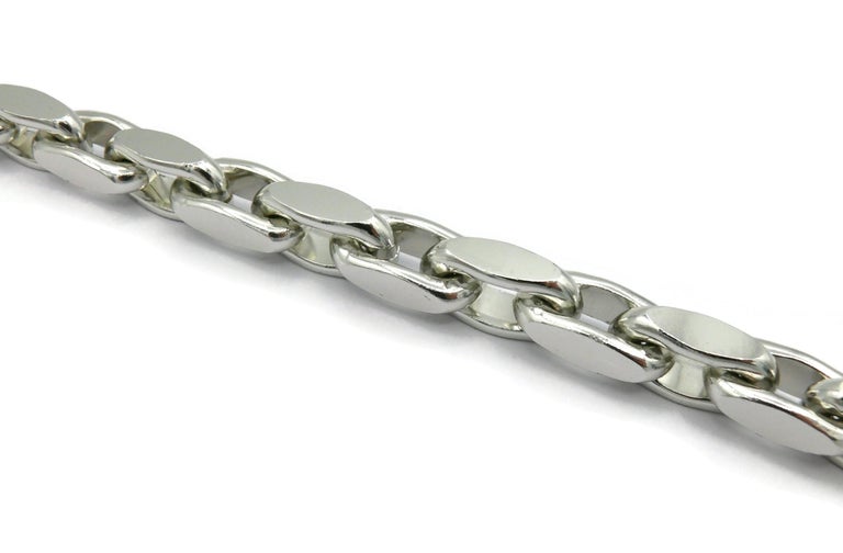 CHRISTIAN DIOR Vintage Silver Tone Chain Necklace, 1973 For Sale at 1stDibs