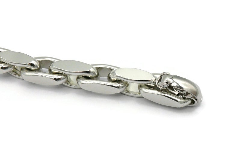 CHRISTIAN DIOR Vintage Silver Tone Chain Necklace, 1973 For Sale at 1stDibs