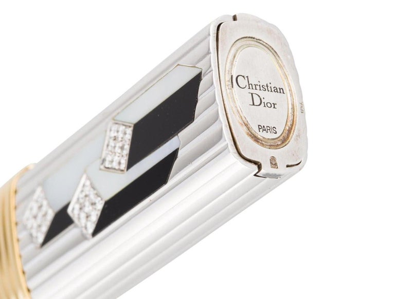 Christian Dior Vintage White Yellow Gold Diamond Men's Cigarette Cigar ...