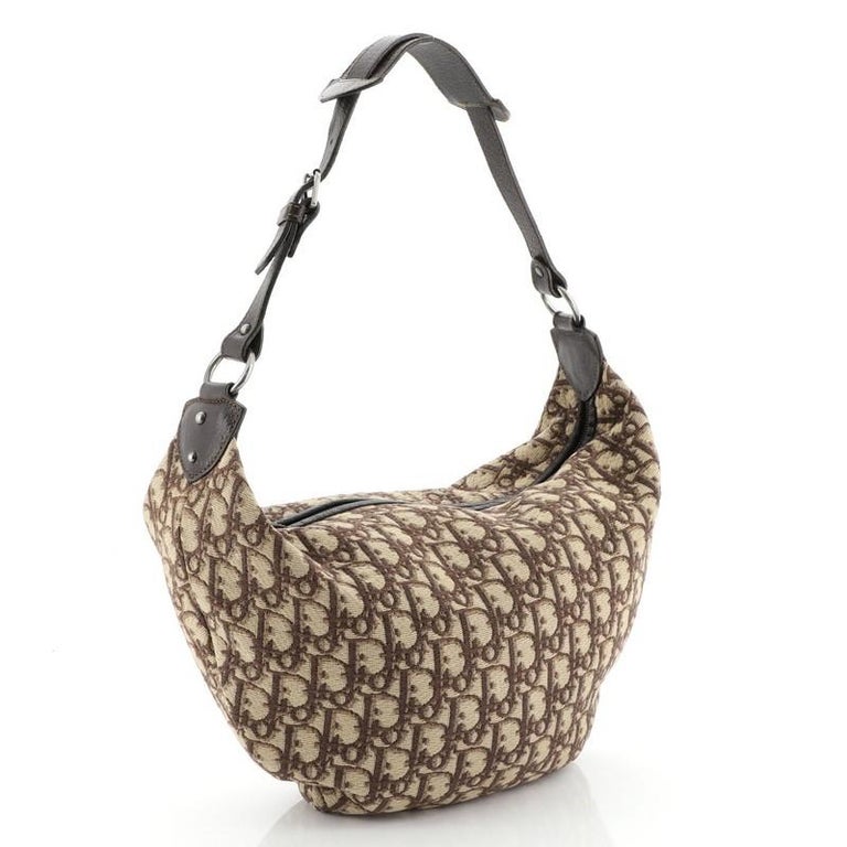 Christian Dior Vintage Zip Hobo Diorissimo Canvas Medium at 1stDibs