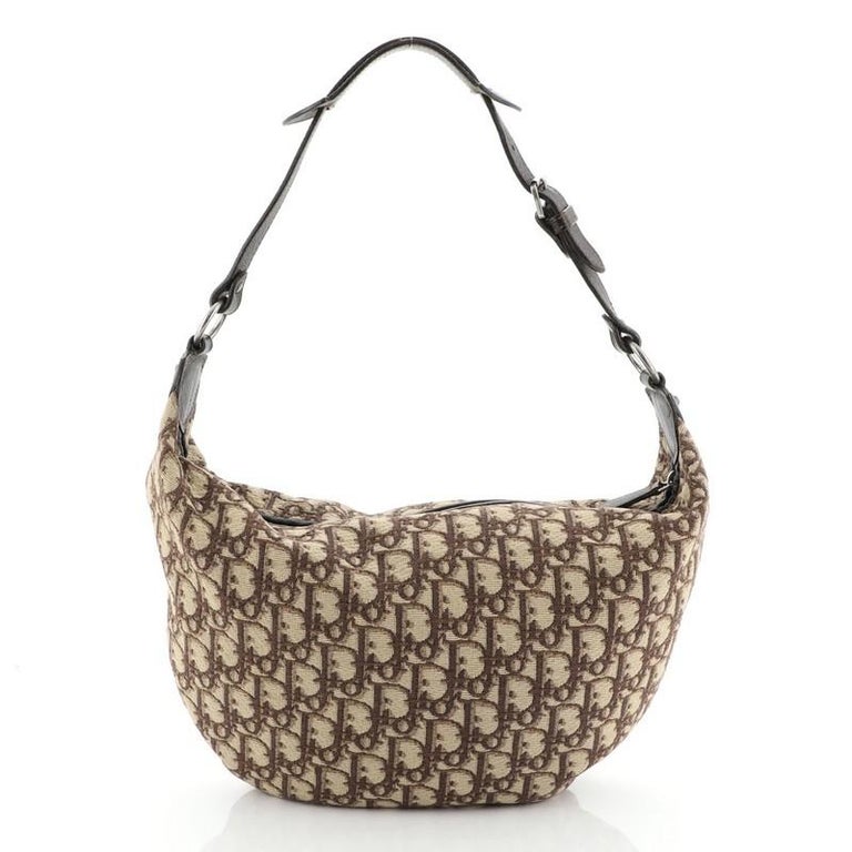 Christian Dior Vintage Zip Hobo Diorissimo Canvas Medium at 1stDibs