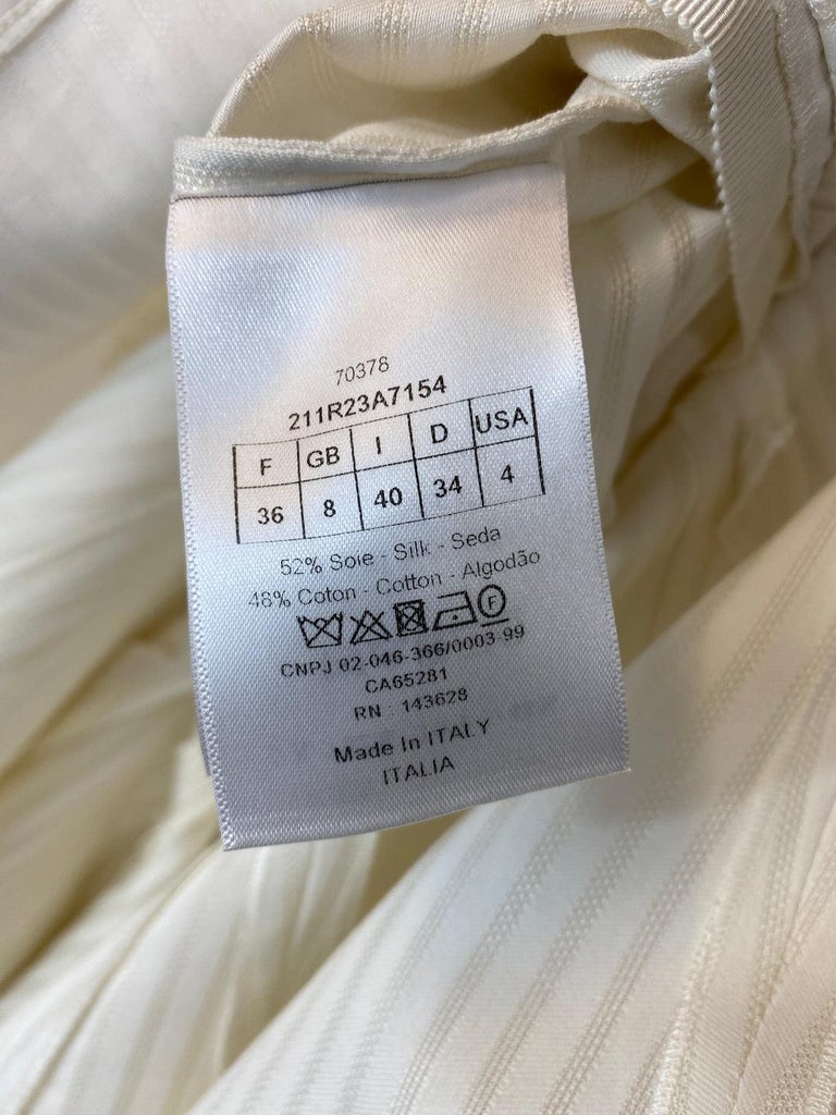 Christian Dior Woven Pleated Mid Length Dress For Sale at 1stDibs