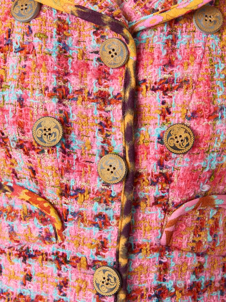 Christian Lacroix Colorful Tweed Cropped Jacket For Sale at 1stDibs