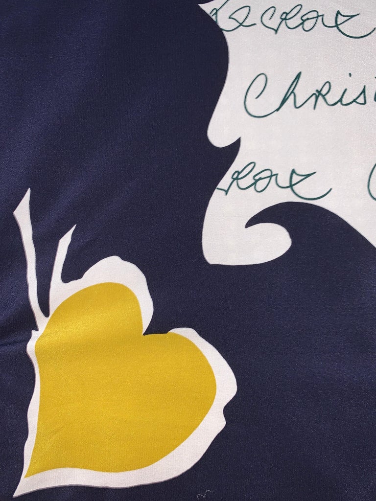 Christian Lacroix Cupid and Hearts Signature Silk Scarf at 1stDibs