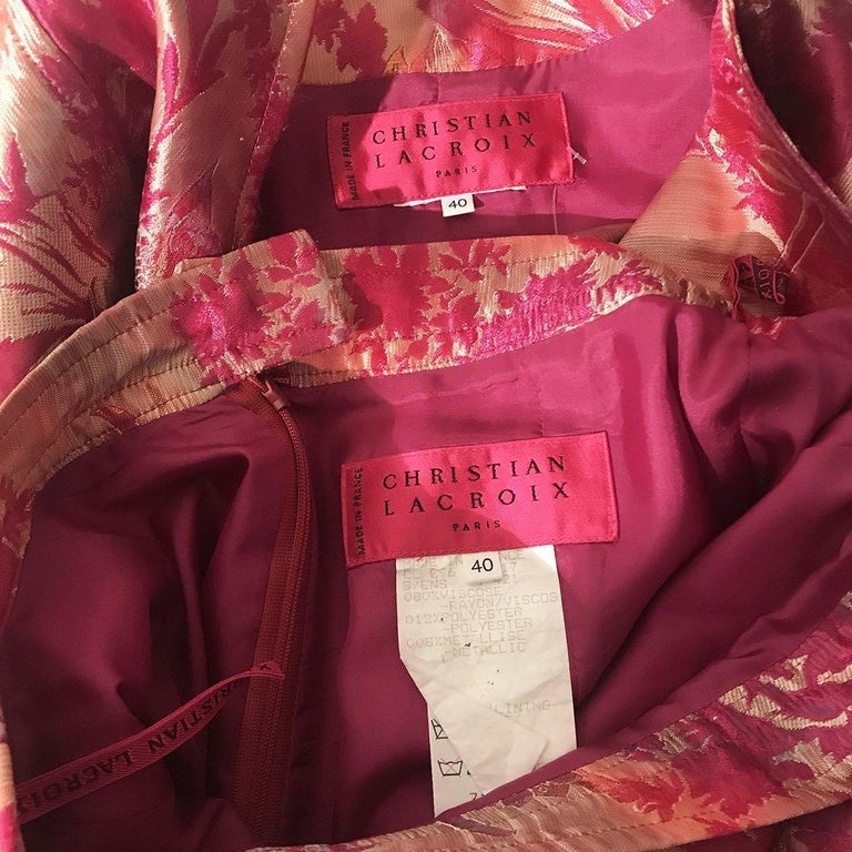 Christian Lacroix Damask 2 Piece Suit For Sale at 1stDibs