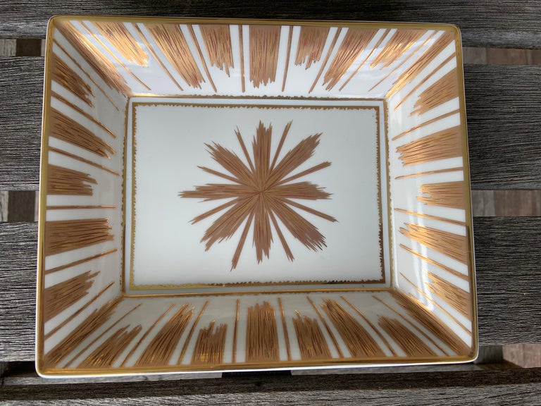 Christian Lacroix for Christofle Gold Starburst Decorated Tray For Sale ...