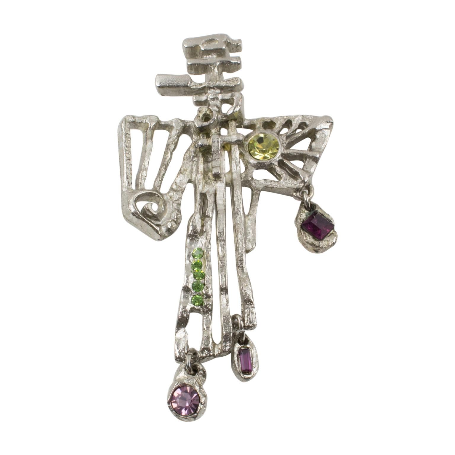 Christian Lacroix Modernist Cross Pin Brooch at 1stDibs