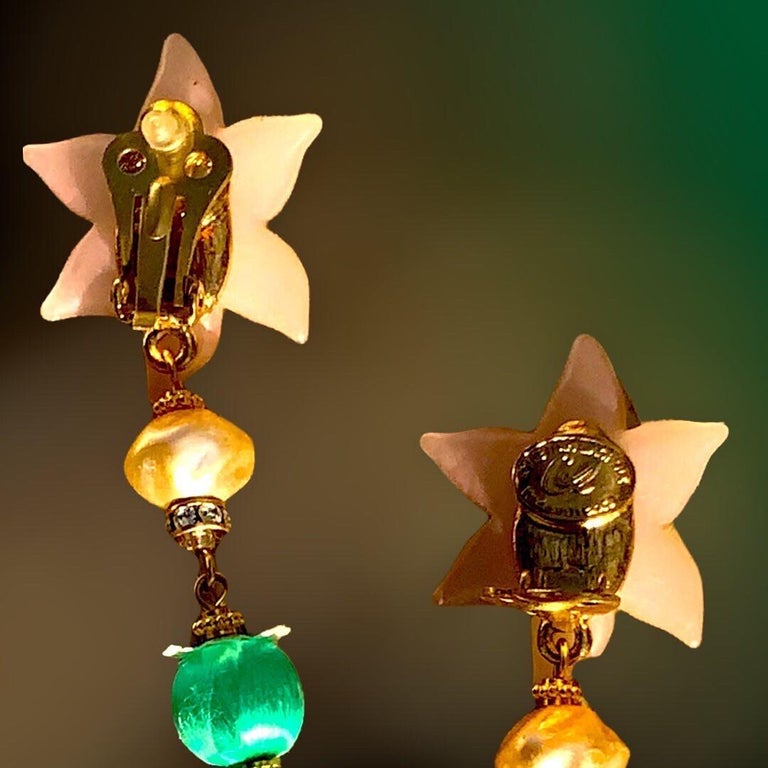 Christian lacroix vintage earrings For Sale at 1stDibs