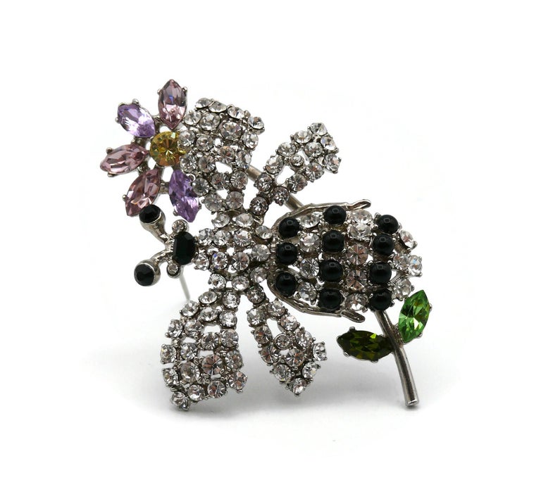 CHRISTIAN LACROIX Vintage Jewelled Bee Brooch For Sale at 1stDibs