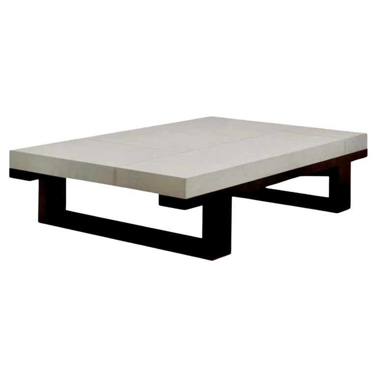 Christian Liaigre Tulle Grey Leather L.N.A. Coffee Table, Holly Hunt ...
