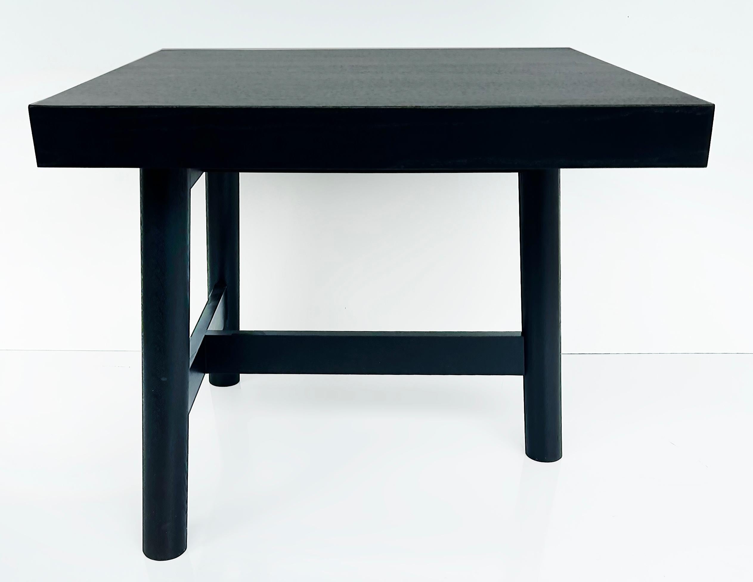 Christian Liaigre Wire Brushed Oak 3-Leg Signed Side Table, Square ...