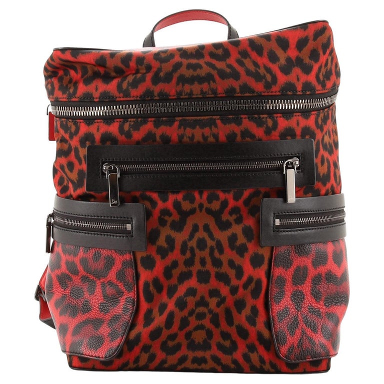 Christian Louboutin Apoloubi Backpack Printed Nylon and Leather at 1stDibs