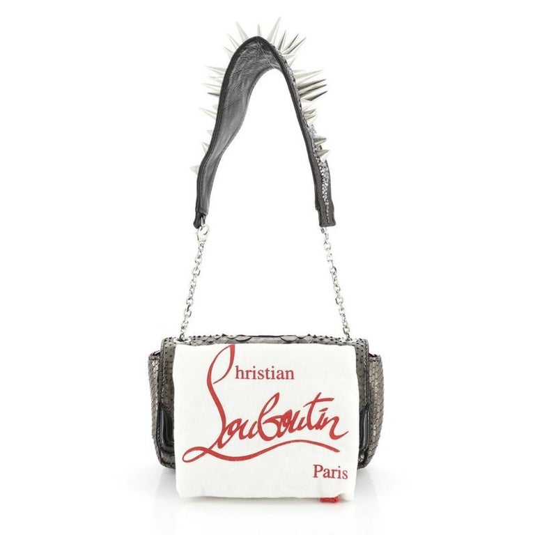Christian Louboutin Artemis Shoulder Bag Spiked Python Mini at 1stDibs