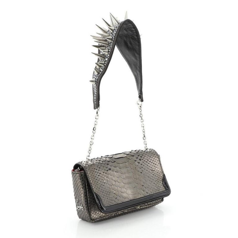 Christian Louboutin Artemis Shoulder Bag Spiked Python Mini at 1stDibs