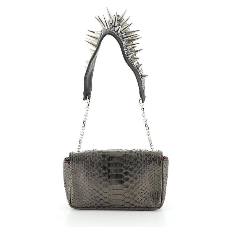 Christian Louboutin Artemis Shoulder Bag Spiked Python Mini at 1stDibs