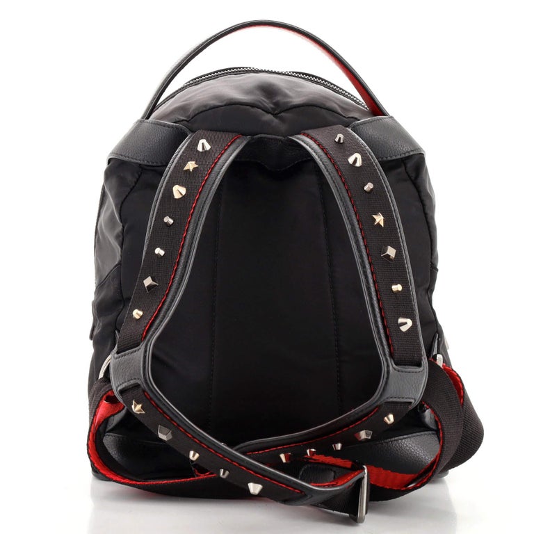 Christian Louboutin Backloubi Backpack Nylon Small For Sale at 1stDibs