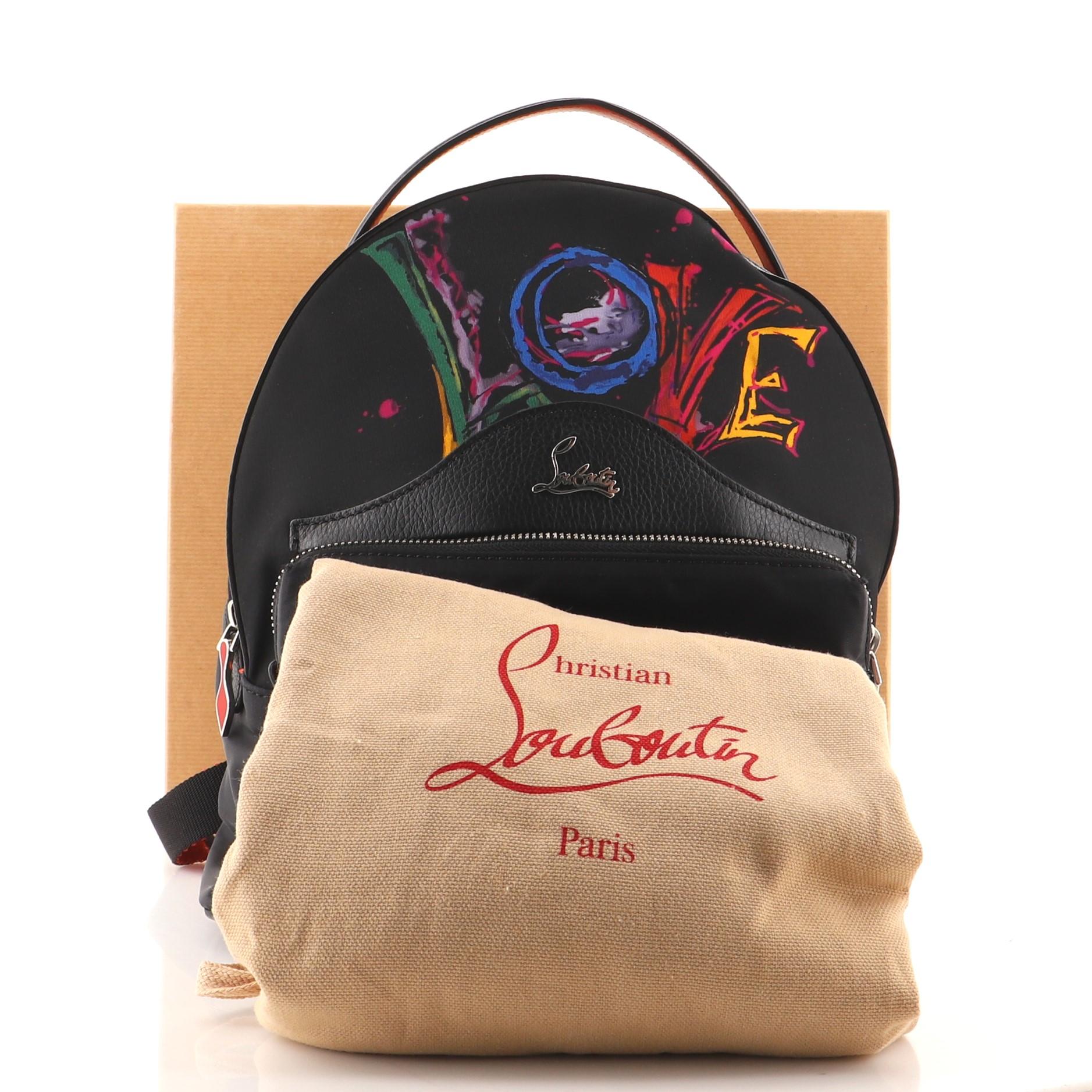 Christian Louboutin Backloubi Backpack Printed Nylon Small at 1stDibs