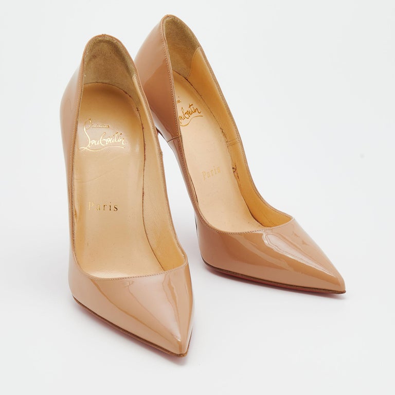 Christian Louboutin Beige Patent Leather So Kate Pumps Size 34.5 For ...