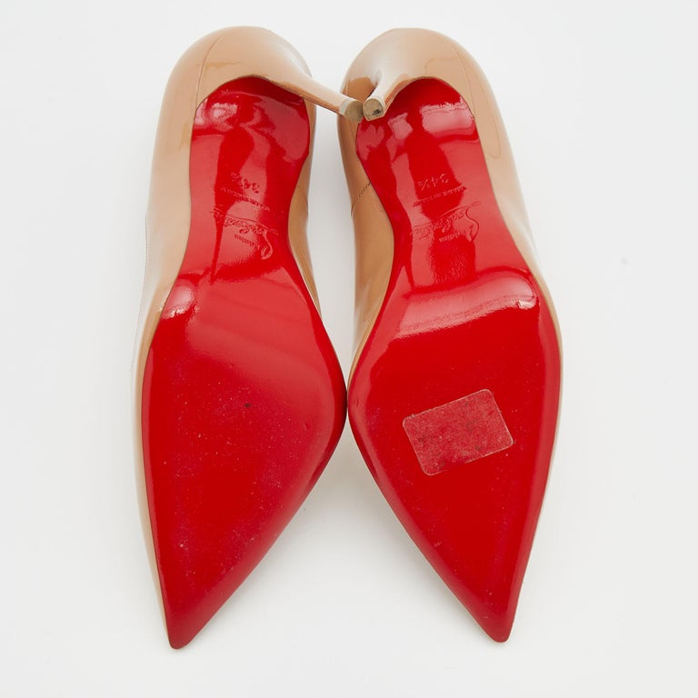 Christian Louboutin Beige Patent Leather So Kate Pumps Size 34.5 For ...