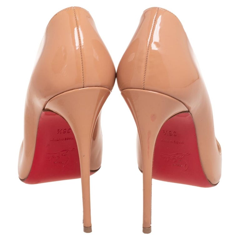 Christian Louboutin Beige Patent Leather So Kate Pumps Size 36.5 For ...